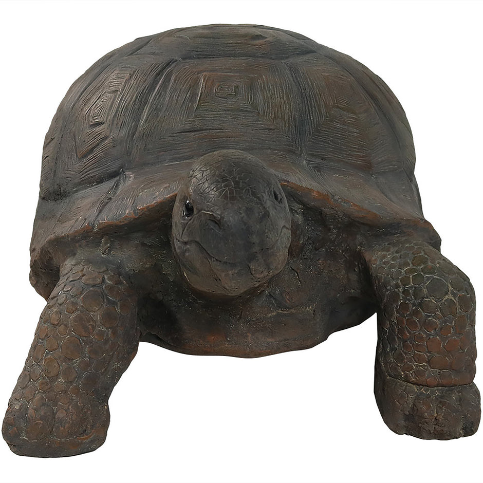 Sunnydaze Todd the Tortoise Indoor/Outdoor Statue, 30 Inch Long ...